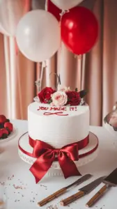 20 Lovely Red Ribbon Cake Ideas For Her