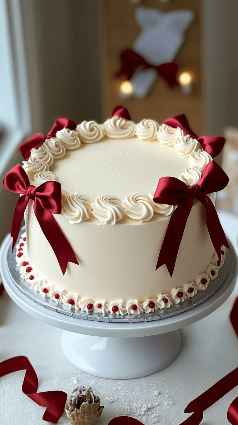 20 Lovely Red Ribbon Cake Ideas For Her