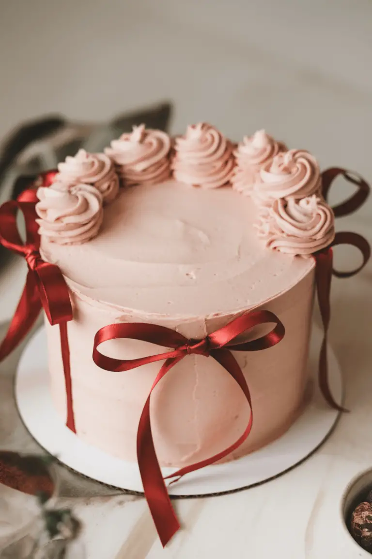 20 Lovely Red Ribbon Cake Ideas For Her