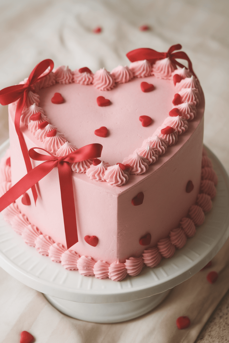 20 Lovely Red Ribbon Cake Ideas For Her
