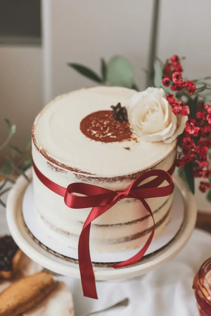 20 Lovely Red Ribbon Cake Ideas For Her