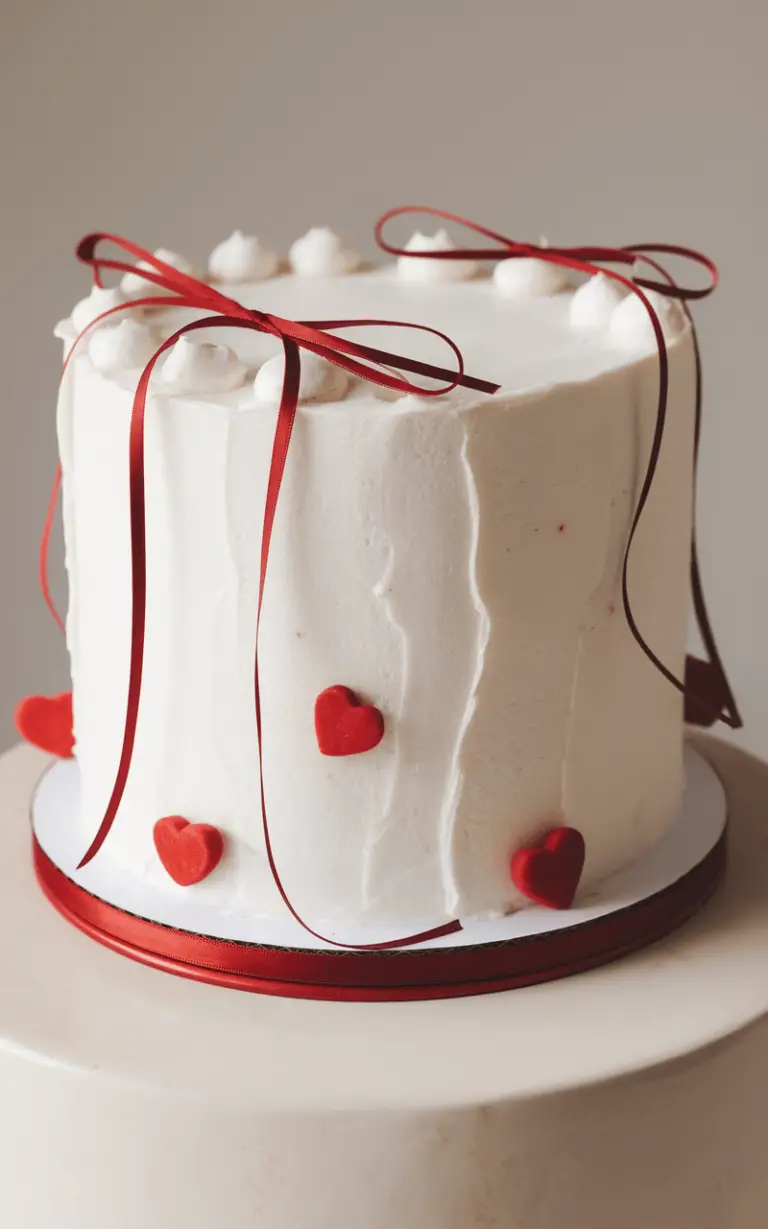 20 Lovely Red Ribbon Cake Ideas For Her
