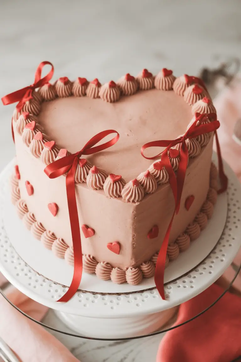 20 Lovely Red Ribbon Cake Ideas For Her