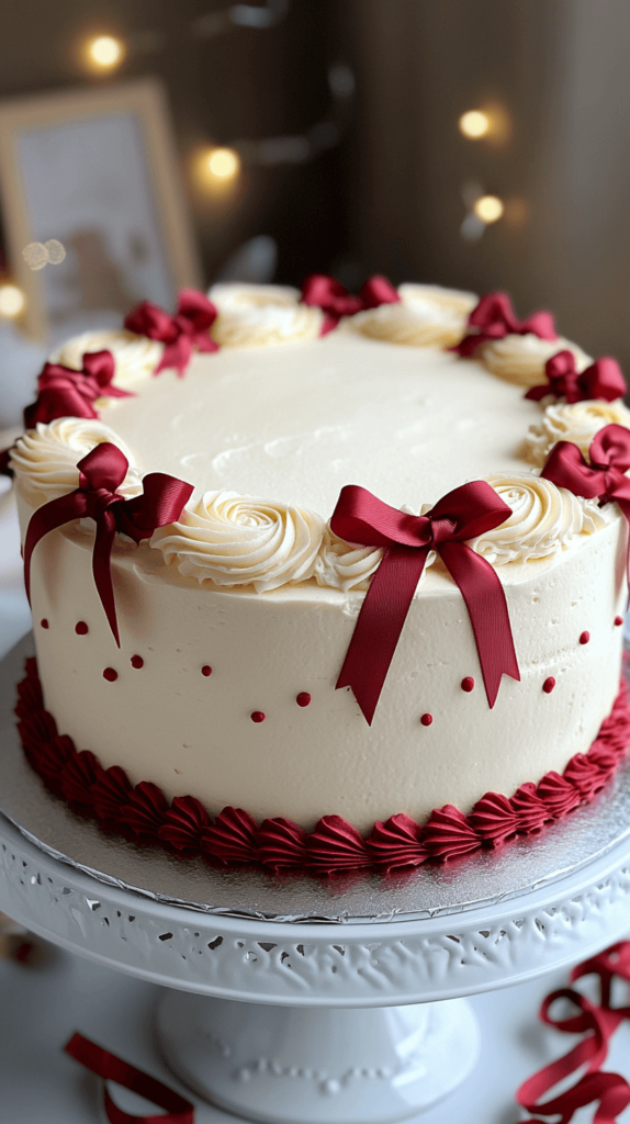 20 Lovely Red Ribbon Cake Ideas For Her