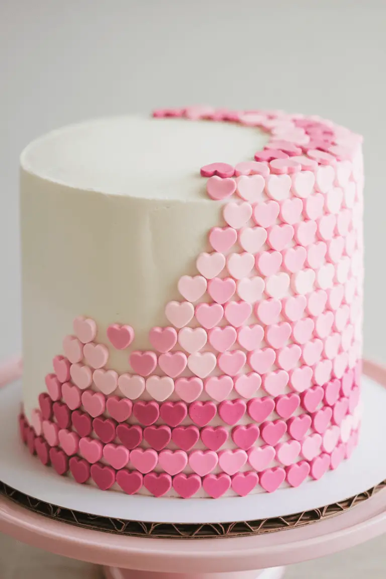 33 Irresistibly Cute Pink Heart Cake Designs to Try