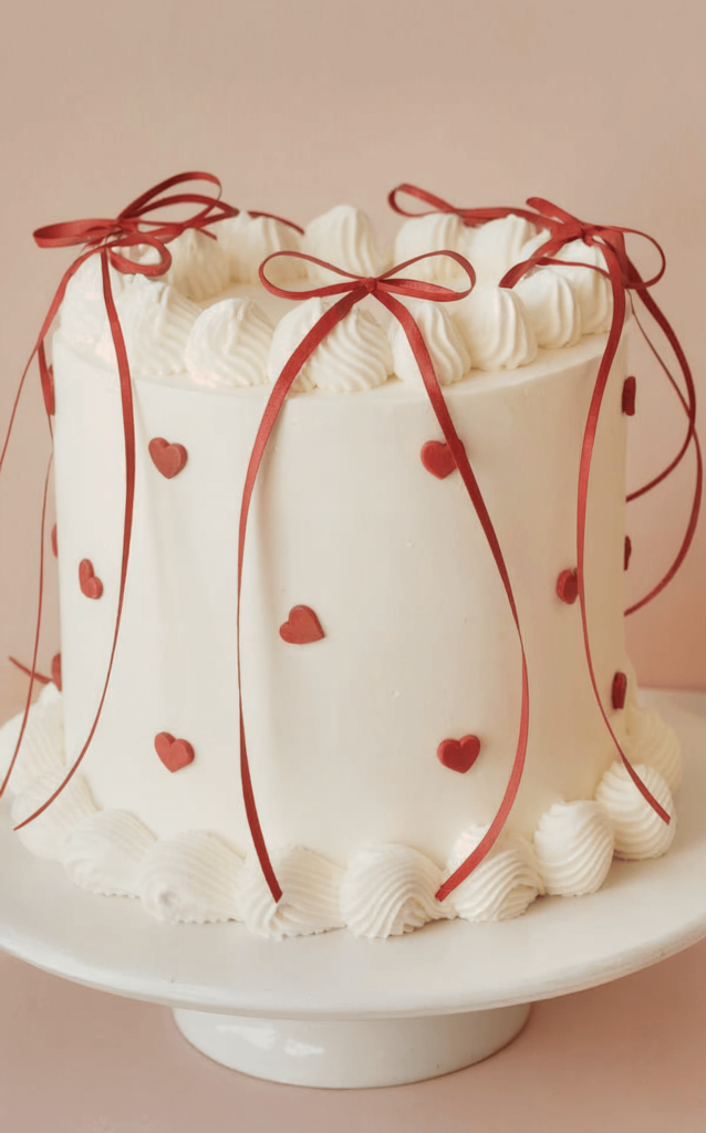 20 Lovely Red Ribbon Cake Ideas For Her
