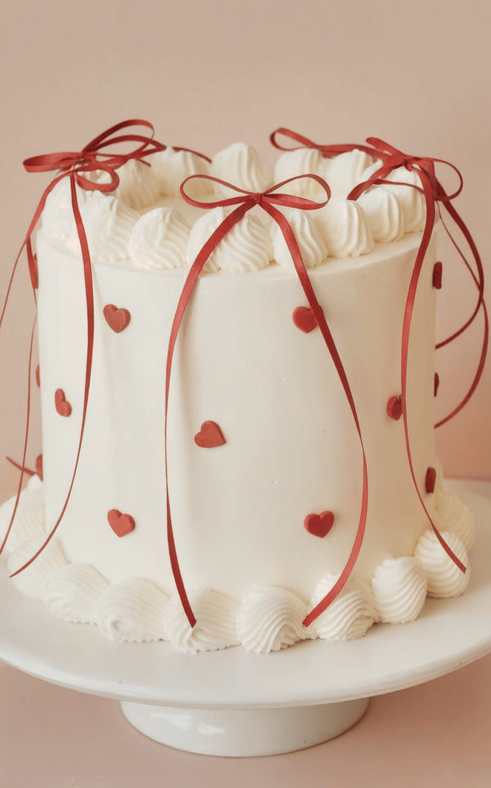 20 Lovely Red Ribbon Cake Ideas For Her